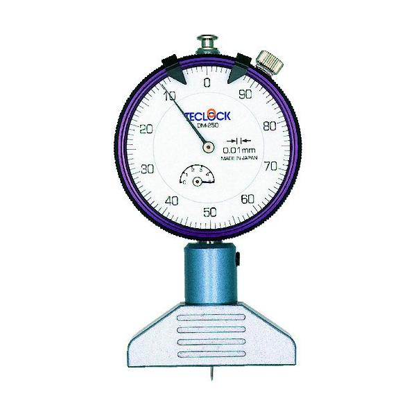 納期について：取寄品3〜5営業日目発送予定★欠品時除くメーカー名：(株)テクロック【 特長 】・読みやすいダイヤル式のデプスゲージです。【 用途 】・測定物の深さや段差の測定に。【 仕様 】品名:TECLOCK ダイヤルデプスゲージ 測定範...