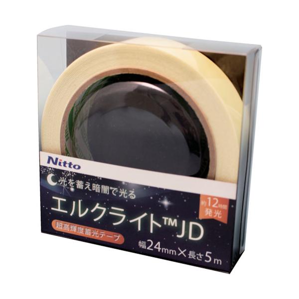 納期について：取寄品3〜5営業日目発送予定★欠品時除くメーカー名：日東エルマテリアル(株)【 特長 】・防災用途に開発されたテープです。・蛍光灯や太陽光などの光を蓄えて、暗闇で発光する事で目印となります。・マイナス20度〜70度の幅広い温度...