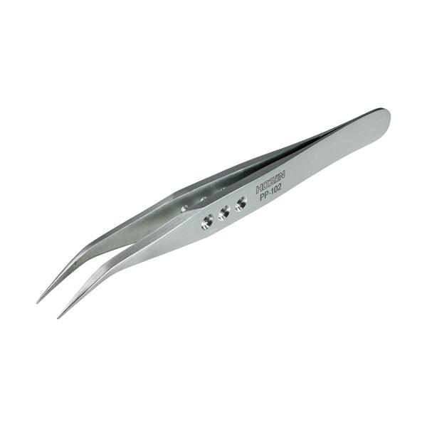 納期について：取寄品3〜5営業日目発送予定★欠品時除くメーカー名：ホーザン(株)【 特長 】・強力型ピンセットのハイグレードシリーズです。・先端ローレット付きで保持力を強化しています。・熱処理を施した強靭な素材を使用し、先端の厚みを残すこと...