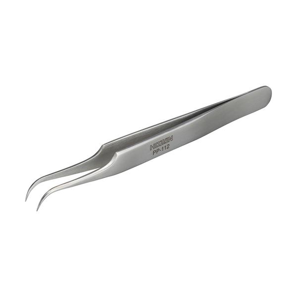 納期について：取寄品3〜5営業日目発送予定★欠品時除くメーカー名：ホーザン(株)【 特長 】・コストパフォーマンスに優れた完全非磁性ピンセットです。【 仕様 】品名:HOZAN ピンセット 全長115mm品番:PP-112全長(mm):11...