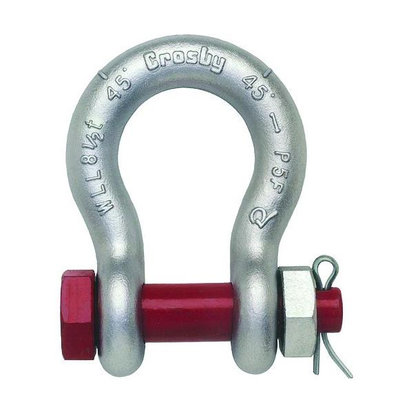 納期について：取寄品3〜5営業日目発送予定★欠品時除くメーカー名：クロスビー社【 特長 】・亜鉛メッキの本体と赤色のピンが特長です。【 用途 】・荷役・運搬・土木などの現場での様々な連結に。【 仕様 】品名:Crosby シャックル ボルト...
