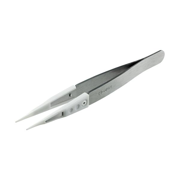 納期について：取寄品3〜5営業日目発送予定★欠品時除くメーカー名：ホーザン(株)【 特長 】・チップ交換が可能で、固定式ピンセットに比べ経済的です。・絶縁性、耐熱性、耐薬品性を備えたセラミックピンセットです。・ハンダ・銀ロウが付着せず、耐熱...