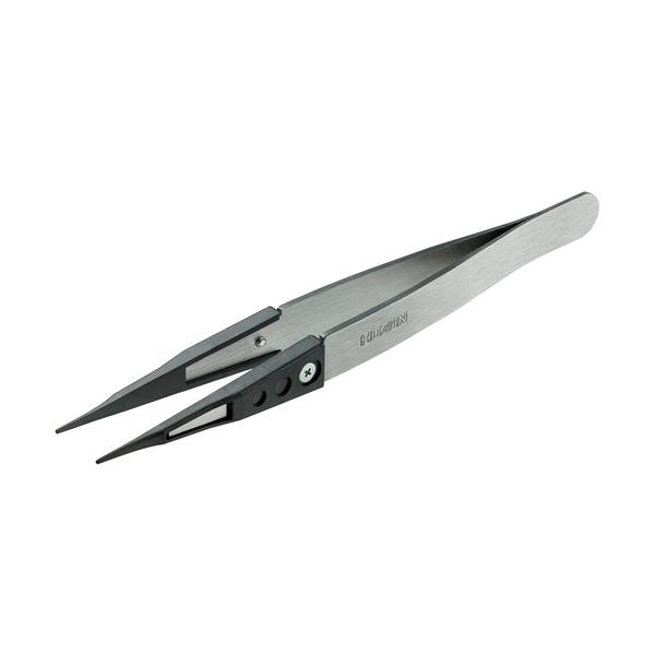 納期について：取寄品3〜5営業日目発送予定★欠品時除くメーカー名：ホーザン(株)【 特長 】・チップ交換が可能で、固定式ピンセットに比べ経済的です。・静電気対策、耐熱性、耐薬品性を備えたセラミックピンセットです。・従来のセラミックピンセット...