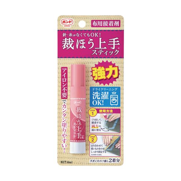 納期について：取寄品3〜5営業日目発送予定★欠品時除くメーカー名：コニシ(株)【 仕様 】品名:コニシ 裁ほう上手スティック 6ml品番:05747色:白色透明容量(ml):6スティックタイプ【 材質／仕上 】水性ウレタン系質量:32gJA...