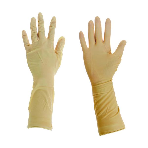 納期について：メーカー直送品(代引き不可)メーカー名：桜井(株)【 特長 】・クラス10対応の滅菌ラテックスグローブです。・1双(左右)毎にパウチ包装してあります。・ガンマー線滅菌は25-50KGyの吸収線量です。・全長30cmのロングタイ...