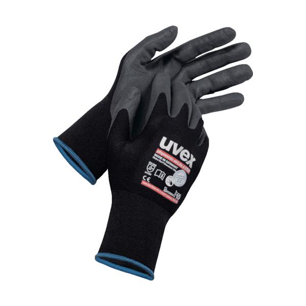 納期について：取寄品3〜5営業日目発送予定★欠品時除くメーカー名：UVEX社【 特長 】・クラス最軽量の帯電防止機能付き一般作業用手袋です。・タッチスクリーン機能付きです。【 用途 】・精密組立作業、仕分け、品質管理【 仕様 】品名:UVE...