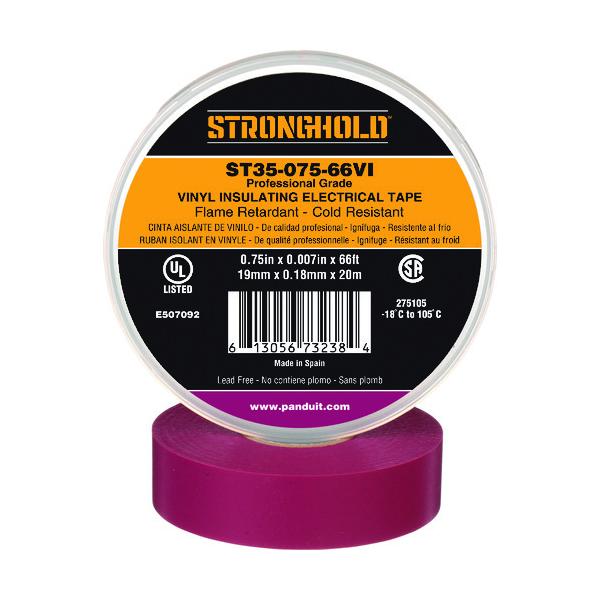 納期について：取寄品3〜5営業日目発送予定★欠品時除くメーカー名：ストロングホールド【 特長 】・耐熱、耐寒、難燃性のプロ仕様のビニールテープです。【 用途 】・電気配線工事における600Vまでの一次電気絶縁用に。・各種配線の結束、固定、識...