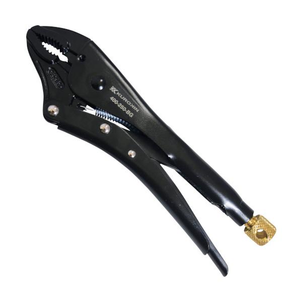 納期について：取寄品3〜5営業日目発送予定★欠品時除くメーカー名：フジ矢(株)【 特長 】・口開き幅を調整することで様々なワークの固定にご使用頂けます。・締め込む際に調整ネジにドライバーなどを差し込んで強く締めることができます。・握りこみや...