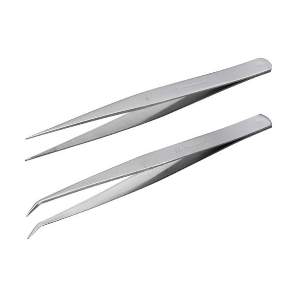 納期について：取寄品3〜5営業日目発送予定★欠品時除くメーカー名：アネックスツール(株)【 特長 】・先端が直型と先曲型の2個セットです。・先が鋭く、傷つけにくいフラット面です。【 用途 】・微小なパーツ類などのつまみに。【 仕様 】品名:...