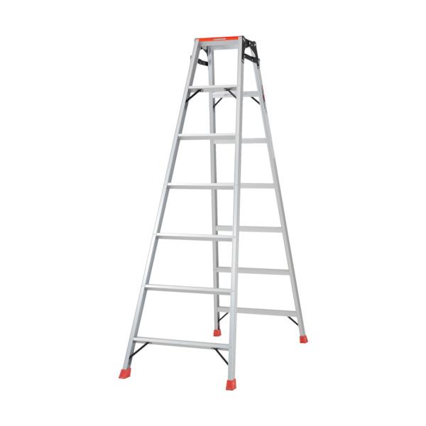 納期について：メーカー直送品(代引き不可)メーカー名：トラスコ中山(株)【 仕様 】品名:TRUSCO 天板乗り防止ペイントはしご兼用脚立 アルミ合金製・脚カバー付 高さ1.98m品番:PTHK-210最大使用質量(kg):100天板高さ(...