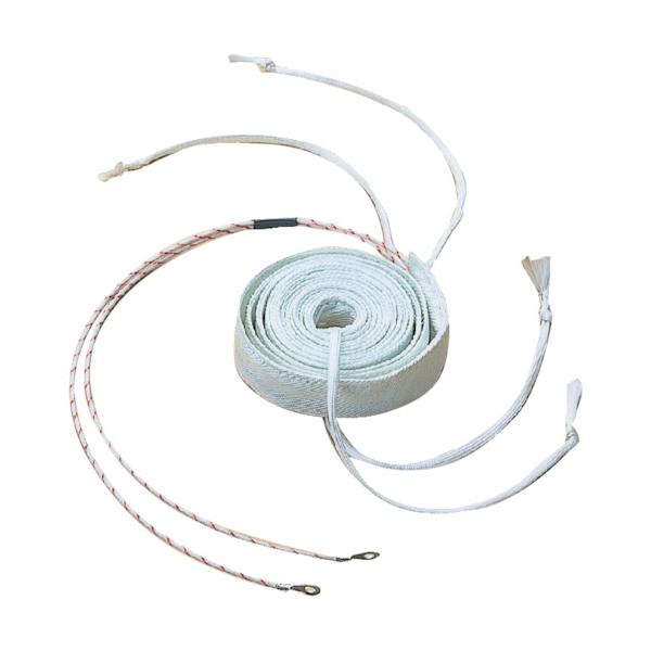 納期について：取寄品3〜5営業日目発送予定★欠品時除くメーカー名：(株)ヤガミ【 特長 】・リード線はガラス繊維絶縁タイプ(1m)丸端子付です。・高温度域での保温に使用できる柔軟性のあるヒーターです。・フレキシブルなテープ状電気ヒーターです...