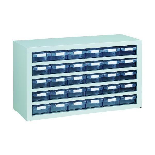 納期について：メーカー直送品(代引き不可)メーカー名：トラスコ中山(株)【 特長 】・引き出しは透明タイプで中身が見えて仕分けに便利です。・本体は引き出しの飛び出し防止機能付です。・横型タイプの部品管理ケースです。・奥行が307mmなので、...