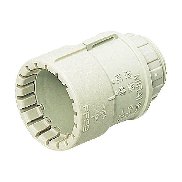 納期について：取寄品3〜5営業日目発送予定★欠品時除くメーカー名：未来工業(株)【 特長 】・接続も解除もワンタッチでできます。・キャップ付きなので、泥の侵入がありません。【 用途 】・ウォルBOXとのつなぎ。・アウトレットBOXとのつなぎ...