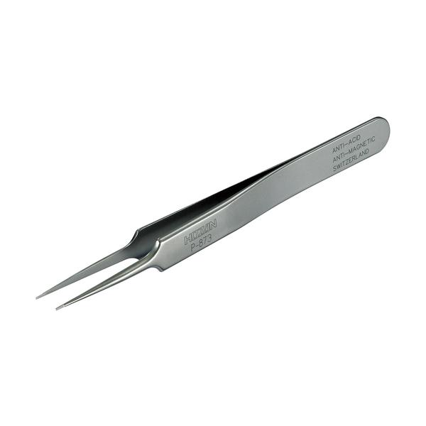 納期について：取寄品3〜5営業日目発送予定★欠品時除くメーカー名：ホーザン(株)【 特長 】・超薄型の完全非磁性ピンセットです。・先端精度にこだわった極薄仕上げです。【 用途 】・密集した部分での超小型部品のピックアップ。【 仕様 】品名:...