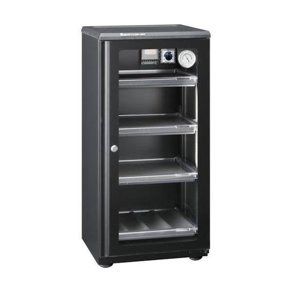 納期について：メーカー直送品(代引き不可)メーカー名：東洋リビング(株)【 特長 】・独自開発した光触媒機構の電子ドライユニット(日本製)を搭載しているため耐久性抜群です。・除湿しながら庫内をクリーンに保ちます。・乾燥剤の交換が不要でメンテ...