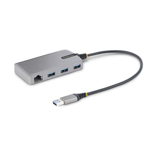 納期について：取寄品3〜5営業日目発送予定★欠品時除くメーカー名：STARTECH.COM社【 特長 】・USB 3.2 Gen 1(5Gbps)ポート3口を増設します。・イーサネットアダプターを内蔵しています。・高出力USBデバイス用にM...