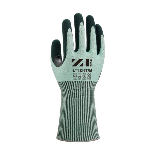 納期について：取寄品3〜5営業日目発送予定★欠品時除くメーカー名：(株)ウィード【 特長 】・手首部をZI-787より25mm長くしており、手だけでなく手首部分の切創事故リスクを軽減します。・コーティングは、ニトリルゴムにWeed Grip...