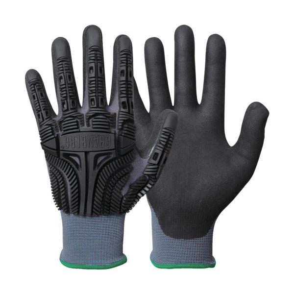 納期について：取寄品3〜5営業日目発送予定★欠品時除くメーカー名：GranberG社【 特長 】・TPRゴム製の衝撃吸収加工により指先から手の甲全体を衝撃から守ります。・耐衝撃性能は国際規格(ANSI/ISEA 138)に適合しています。・...