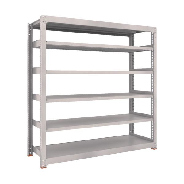 納期について：メーカー直送品(代引き不可)メーカー名：トラスコ中山(株)【 仕様 】品名:TRUSCO スチールラック M5型中量棚 900X721XH1200 6段 単体 免震樹脂ベース付 ネオグレー ネオグレー品番:M5-4376SFC...