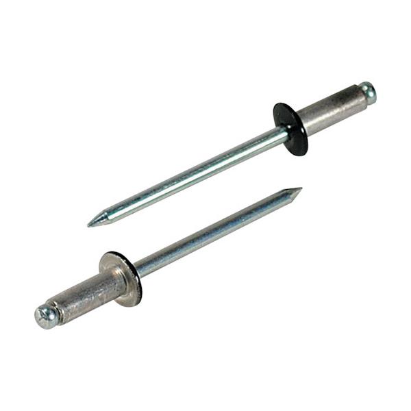 納期について：取寄品3〜5営業日目発送予定★欠品時除くメーカー名：(株)ロブテックス【 特長 】・ブラインドリベットのツバをカラーにしてありますので、塗装の必要がなく、仕上がりもスマートです。・必要な仕事に無駄なく便利に使える小箱少量サイズ...