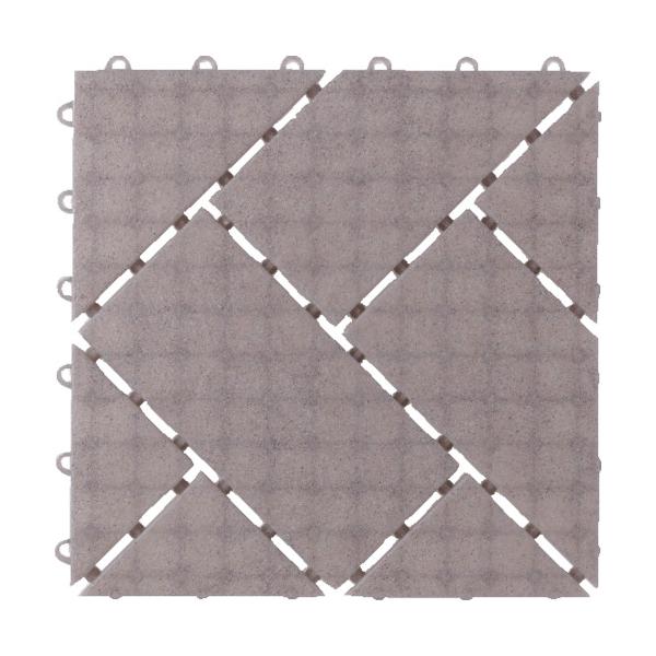 納期について：取寄品3〜5営業日目発送予定★欠品時除くメーカー名：ワタナベ工業(株)【 特長 】・タイル調でデザイン性に富んでいます。・手軽にジョイント施工ができます。・静電気防止剤、老化防止剤を配合しています。・システムターフR、シバック...