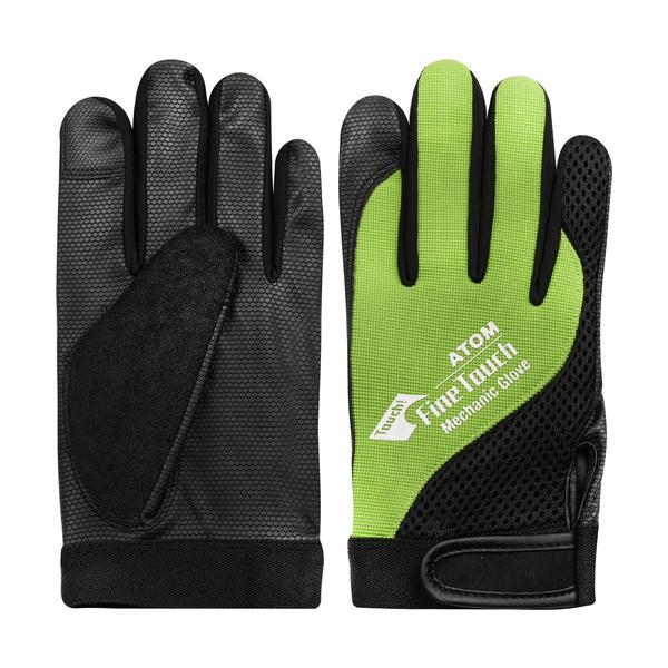 納期について：取寄品3〜5営業日目発送予定★欠品時除くメーカー名：アトム(株)【 特長 】・着用したままタッチパネル操作が可能なフィットグローブです。・整備作業兼ライディング用としても使用可能なデザインです。・親指甲側にパイル生地を使用して...
