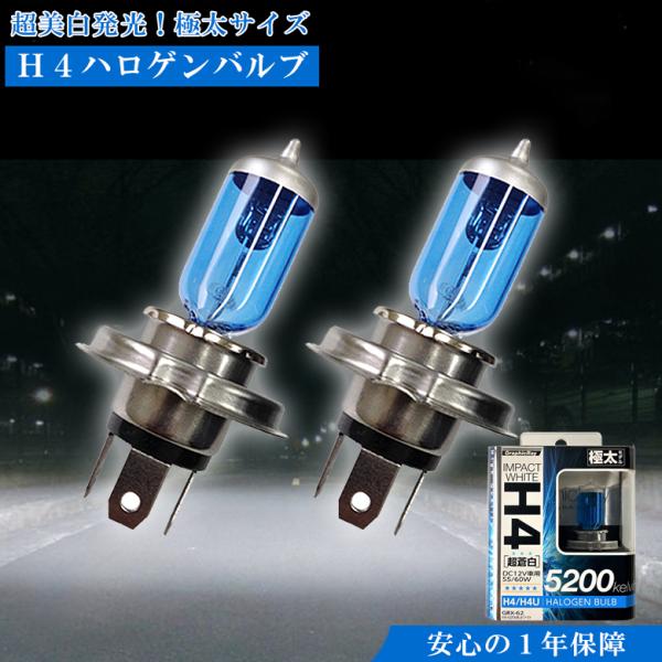 極太モデルの交換用ハロゲンバルブ！【特長】●HIDバルブクラスの輝きを実現！●極太バルブ採用でガス容量・ガス圧大幅アップ！●超美白ホワイト光でハイワッテージクラスの明るさを実現！●車検対応品です！●安心の1年保証！*本製品は車検適合条件を満...