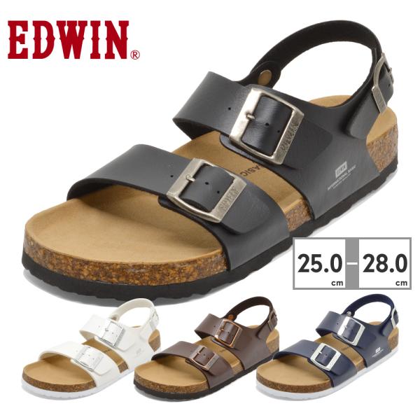 EDWINエドウィン EB1002ブラックホワイトダークブラウンネイビーEDWIN定番のコンフォートサンダルです。甲ベルトは調節可能なので、足にフィットして歩きやすく疲れにくくなっていますシンプルなデザインと高機能で幅広く活躍するアイテムで...
