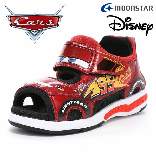 ムーンスターmoonstar ディズニー カーズDISNEY CARSDN C1375LEレッド:REDディズニー カーズのLEDを内蔵したキッズサンダルです。振動でソールの踵部分が光るので、夜間歩行の安全性を高め、夜のお祭りなどにおすすめ...