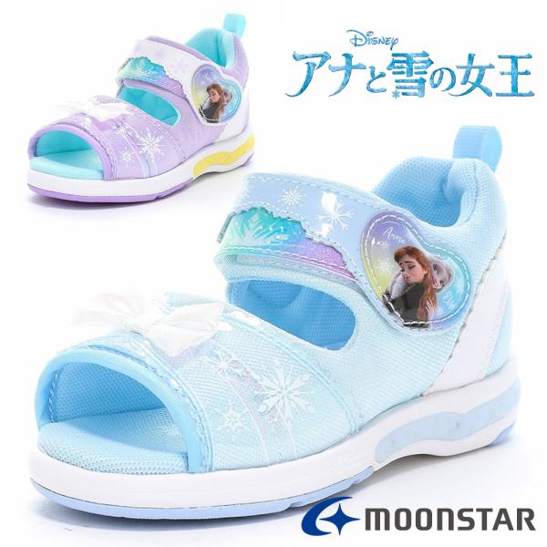 ムーンスターmoonstar アナと雪の女王DNC1374LE_パープル:DN C1374LE:PURPLEDNC1374LE_サックス:DN C1374LE:SAXディズニー アナと雪の女王のLEDを内蔵したキッズサンダルです。振動でソー...