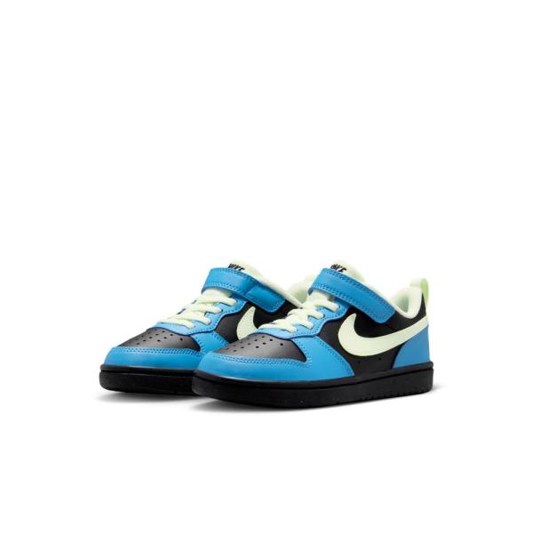NIKEナイキ ナイキ コート ボロー LOW リクラフト PSNIKE COURT BOROUGH LOW RECRAFTDV5457012:ブラック/ボルトティント-ダッチブルー-ファントム:BLACK/VOLT TINT-DUTCH ...