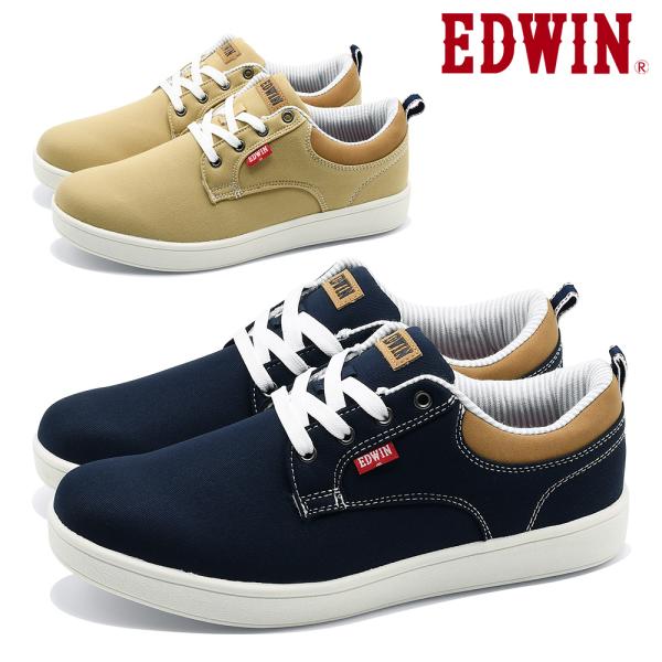 EDWINエドウィン EDW-7052ベージュ:BEIGEネイビー:NAVYヒール高さ:約3.5cm重量:片足約193g素材アッパー:合成繊維アウトソール:合成底生産国:中国※生産国は予告なく変更となる場合がございます。