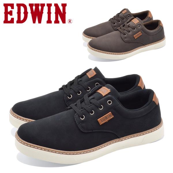 EDWINエドウィン EDW-7106ブラック:BLKダークブラウン:DBROWN軽量防滑ソールが快適なクラシックスニーカーヒール高さ:約3.3cm重量:片足約321g素材アッパー:合成皮革アウトソール合成底