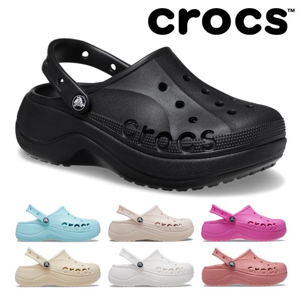 クロックスcrocs バヤ プラットフォーム クロッグBaya Platform Clog208186001_ブラック:Black4SS_ピュアウォーター6PI_ベアリーピンク:Barely Pink6QQ_エレクトリックピンク 11S_ウ...