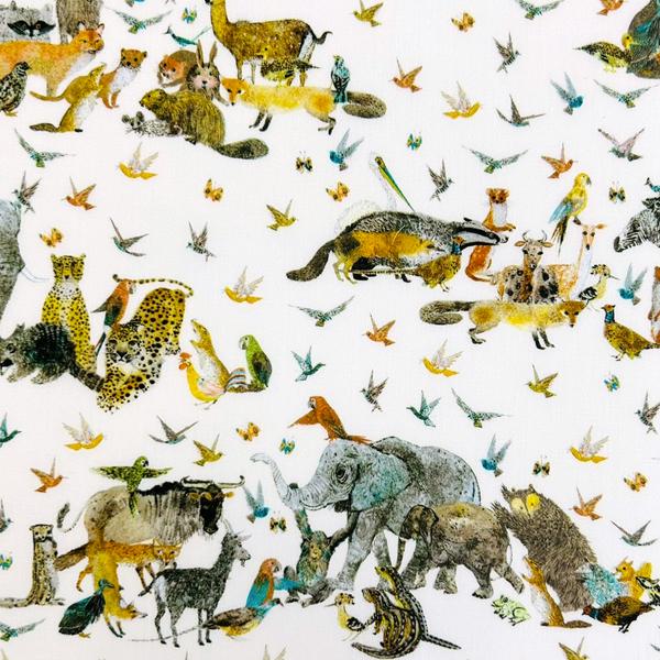 【サイズ】　約108ｃｍ巾【素材】　綿100% タナローン イタリア製リバティプリントを代表する上質な肌ざわりのタナローン生地     2024年春夏【Wildsmith's Wonderful World ワイルドスミスズ・ワンダフル・ワ...