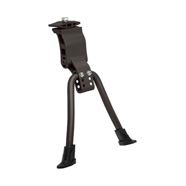 ■アルミ合金■サイズアジャスト機構（20〜28)■地面からの取付位置までの高さ：265〜313mm■静止状態での耐荷重：30kg■重量：610gレッグ取付位置が3段階に変更可能な20~28までの幅広く対応できるセンタースタンドです。付属のハ...