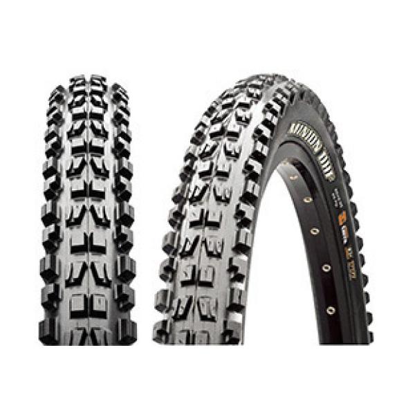■サイズ：26×2.30■ETRTO:58-559■TPI:60■ビート：ケブラー■重量：875g■推奨空気圧：60PSI■テクノロジー：EXOプロテクション、チューブレスレデフロント用ダウンヒルタイヤ「ミニオンDHF。」縦方向に並べられた...