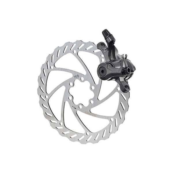 ■アルミ合金キャリパー■ポストマウント■キャリパー取付ボルト付属■Φ160mmディスクローター付属■ローター取付ボルト6本付属■重量：180g（キャリパー）、120g（ローター）ロード用ブレーキレバーに対応したポストマウント規格のメカニカル...