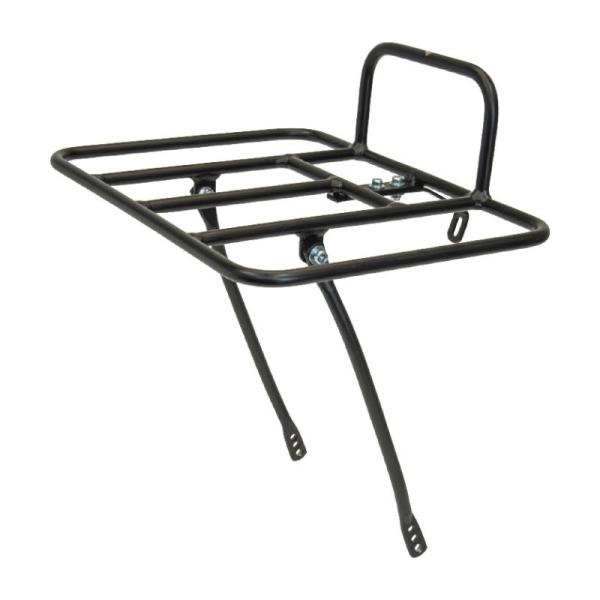 ■中空アルミ合金■静止状態での耐荷重：10kg■取付ネジ付属■天板：L240×W315mm■重量：500gフォークレッグのキャリアーダボに装着できる「トラスポーターラック」。アルミ合金製パイプを採用した軽量かつ広い天板を持つフロントキャリア...