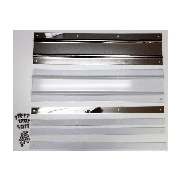 泥除けのウエイトとしてご使用下さい。セット内容・ステンレス　厚さ0.8mm600mm×200mm(2枚)・裏板(4枚)・ステンレス製ボルトナット(16個)