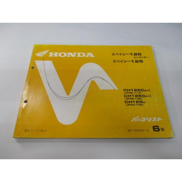 メーカー：ホンダ対応車種：スペイシー125ストライカー発行：平成1年7月