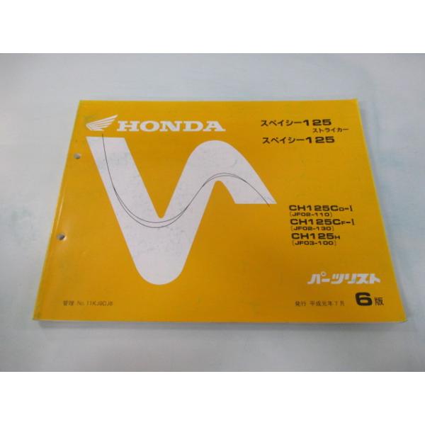 メーカー：ホンダ対応車種：スペイシー125ストライカー発行：平成1年7月