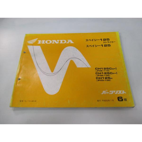 メーカー：ホンダ対応車種：スペイシー125ストライカー発行：平成1年7月