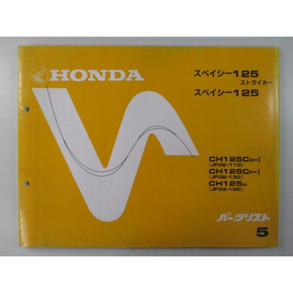 メーカー：ホンダ対応車種：スペイシー125ストライカー発行：昭和62年1月