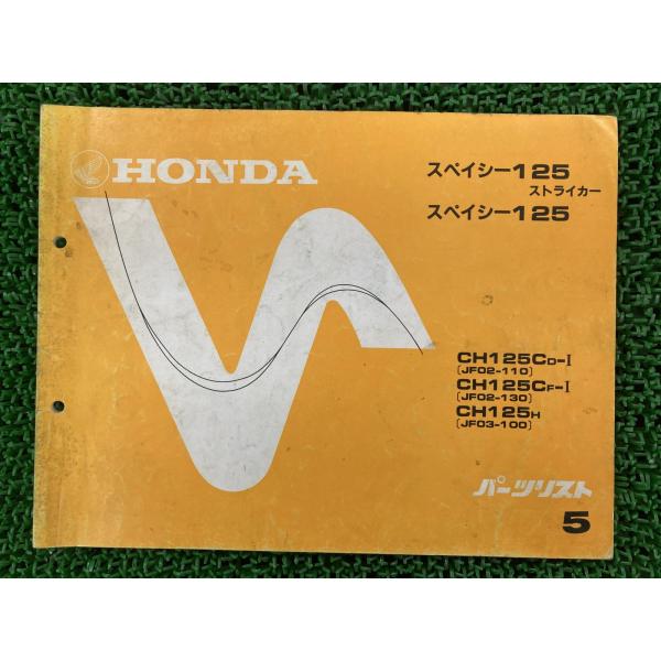 メーカー：ホンダ対応車種：スペイシー125ストライカー発行：昭和62年1月/