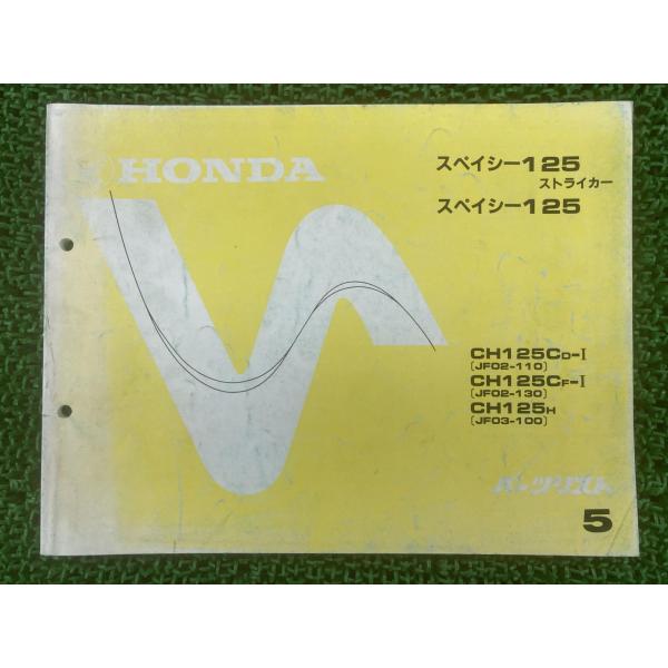 メーカー：ホンダ対応車種：スペイシー125ストライカー発行：昭和62年1月/