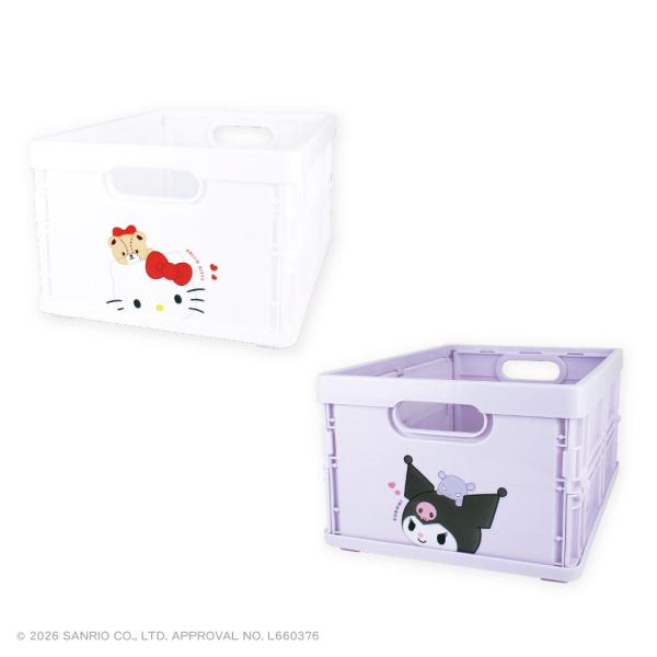 【発売日：2026年07月30日】仲良しデザインがかわいいおそろいでインテリアを楽しめる「タイニーフレンドシリーズ」使わない時はコンパクトに折りたためる小物収納や棚の整理に便利な『キャラコンテナ』積み重ねても使用可能◎※画像についてはイメー...