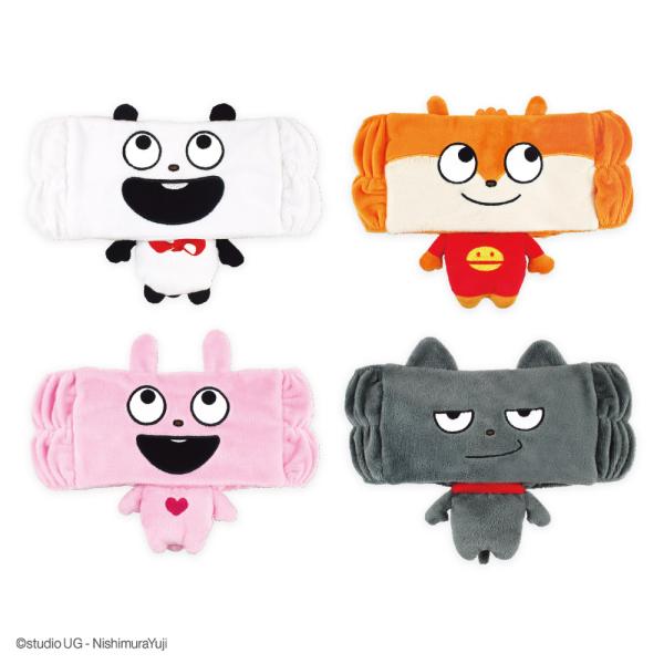 にしむらゆうじの描く「スタジオUG」の仲間たちのヘアバンドが新登場。後ろに小さいからだが付いています。おうちのリラックスタイムにおすすめです。サイズ：約H190×W240ｍｍ以内素材：ポリエステル◎プレゼント包装はお受けしておりません◎商品...