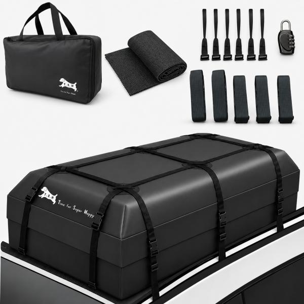 ■ 超特大型 580L 車用ルーフトップカーゴバッグ車の屋根に大容量収納スペースを簡単追加。旅行・キャンプ・アウトドアに最適な大型カーゴバッグ。■ 超特大容量580Lサイズ大型スーツケース約3個分、小型スーツケースなら約12個分収納可能。荷...