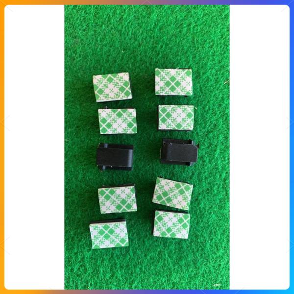 ドライブレコーダー配線用粘着式固定グリップ10個,両面テープ付き,寸法：10.0mm*12.0mm